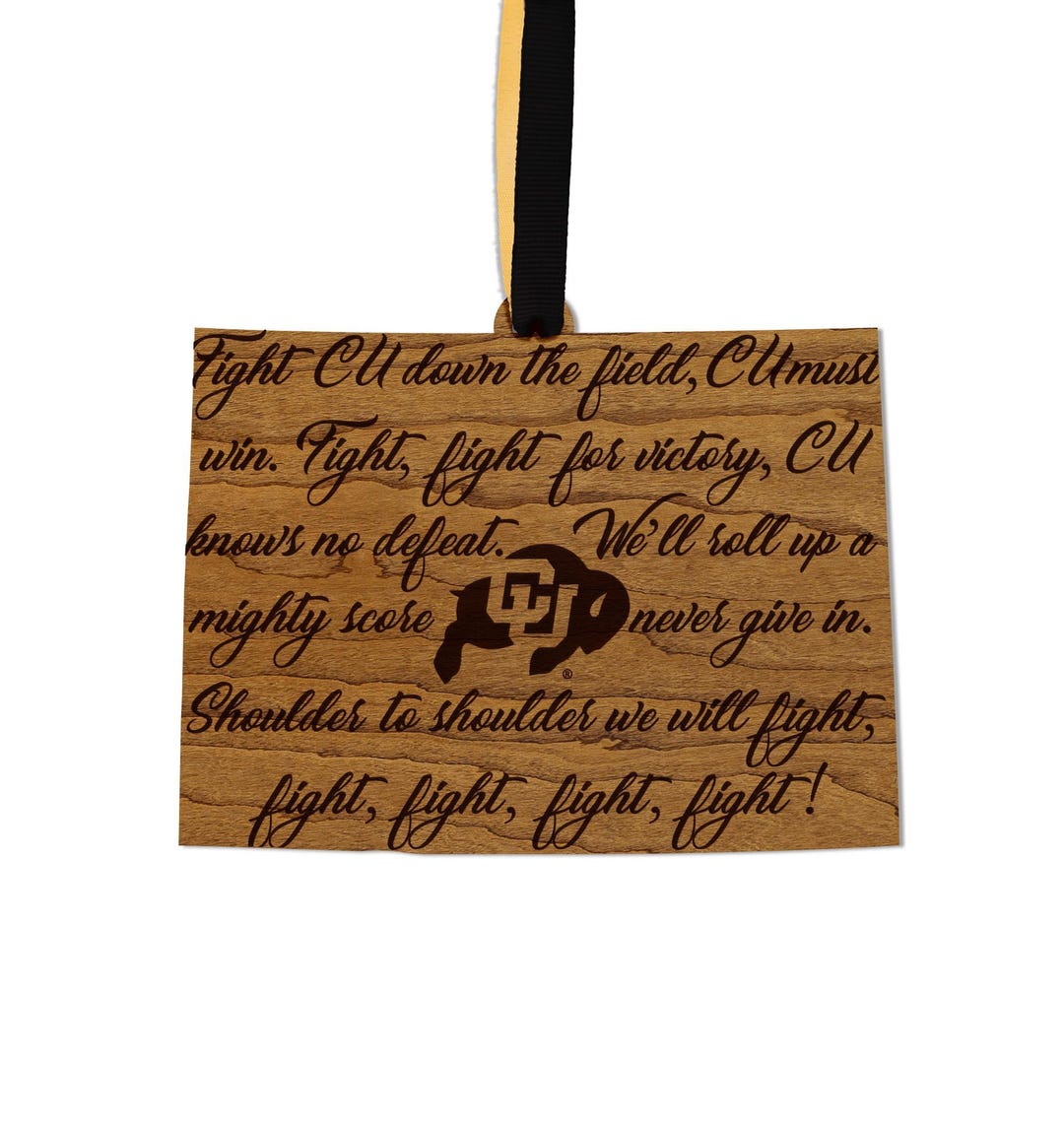University of Colorado Fight Song Ornament – Crafted From Cherry and ...