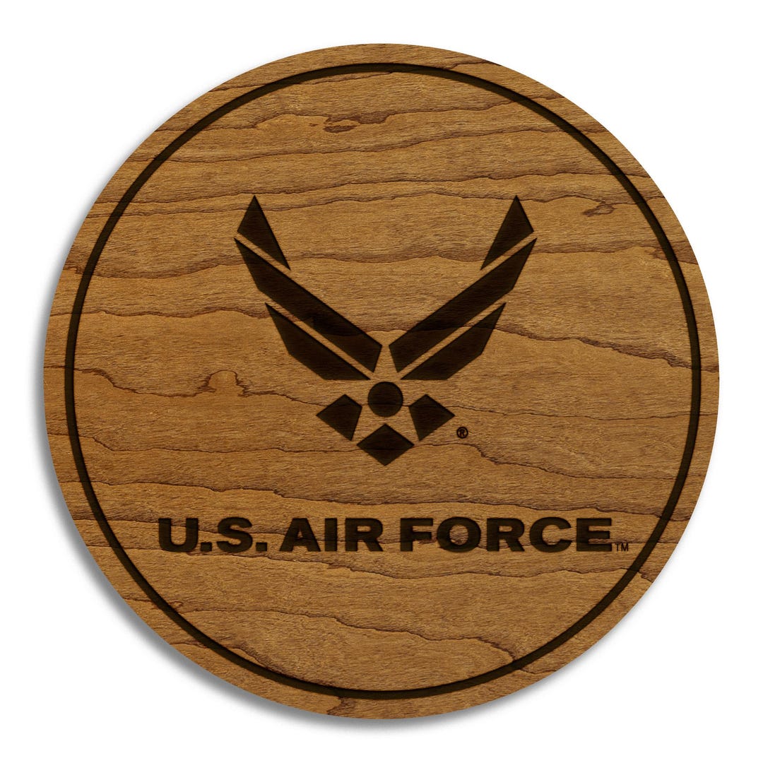 United States Air Force Coaster - Crafted From Cherry or Maple Wood - Etsy