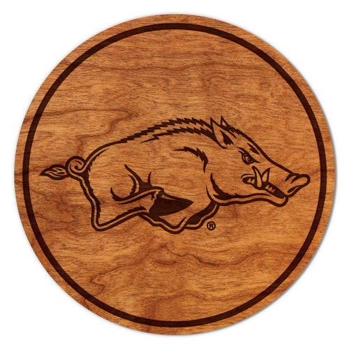 Arkansas Razorbacks Coaster Crafted From Cherry or Maple - Etsy