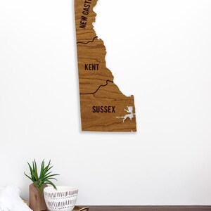 Delaware County Map Wall Hanging - Crafted From Cherry or Maple Wood - Etsy