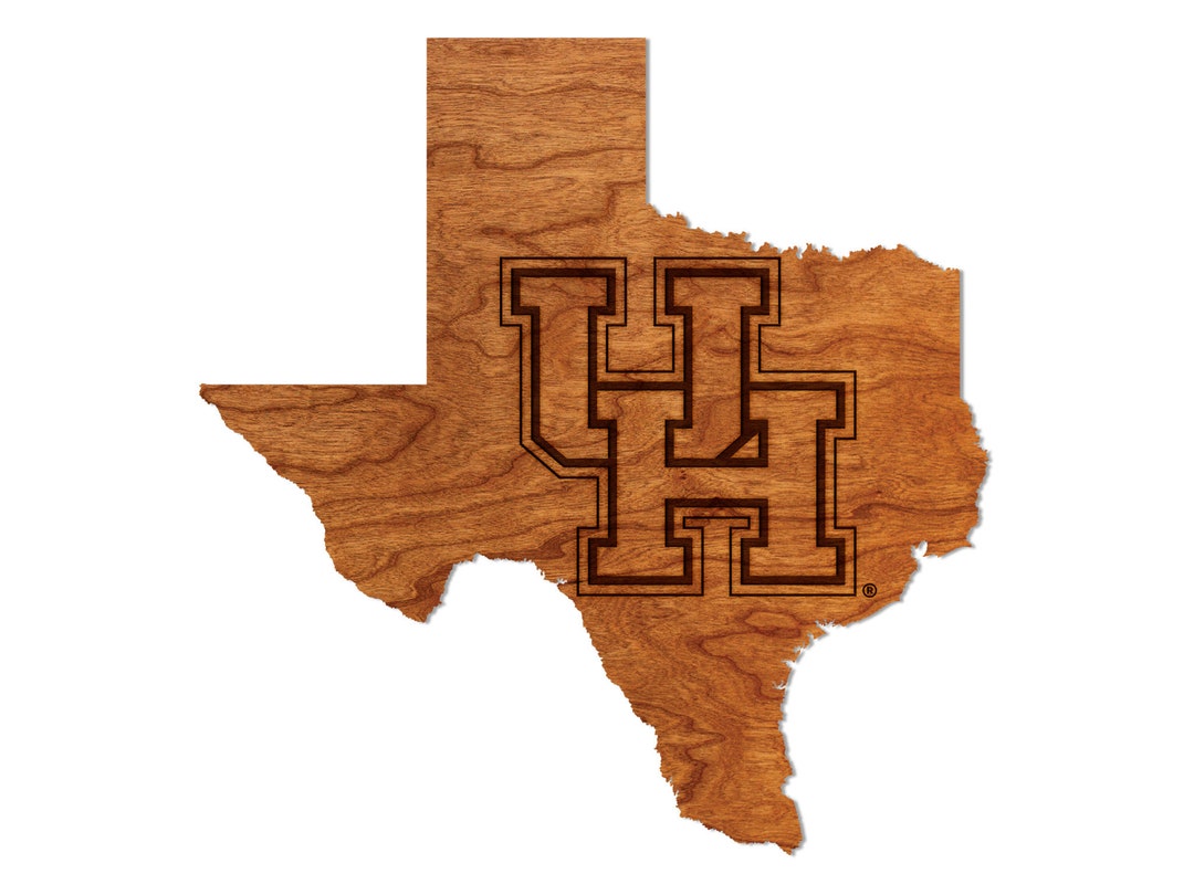 University of Houston UH Wall Hanging Crafted From Cherry or Maple Wood ...