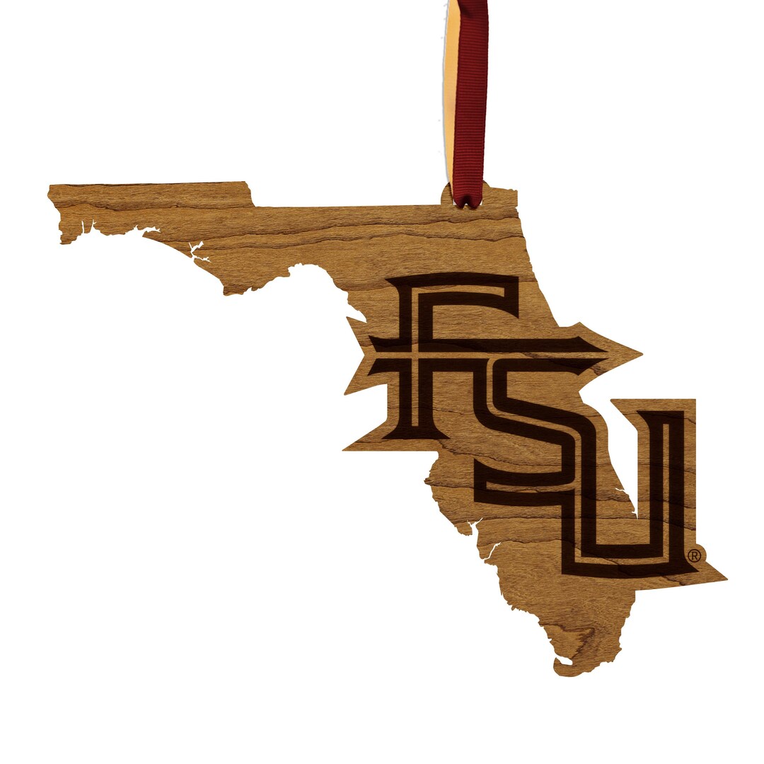 Florida State University FSU on State Ornament – Crafted From Cherry ...