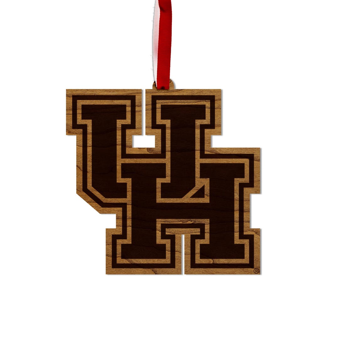 University of Houston UH Ornament – Crafted From Cherry and Maple Wood ...