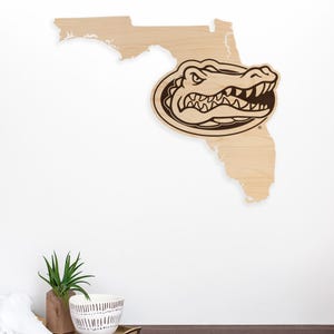 University of Florida Gators on State Wall Hanging - Crafted From ...