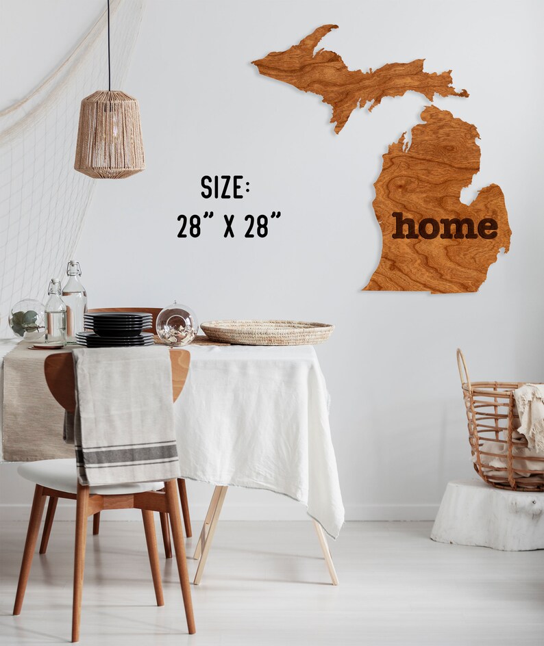 Home State Map All 50 States Available Crafted From Cherry | Etsy