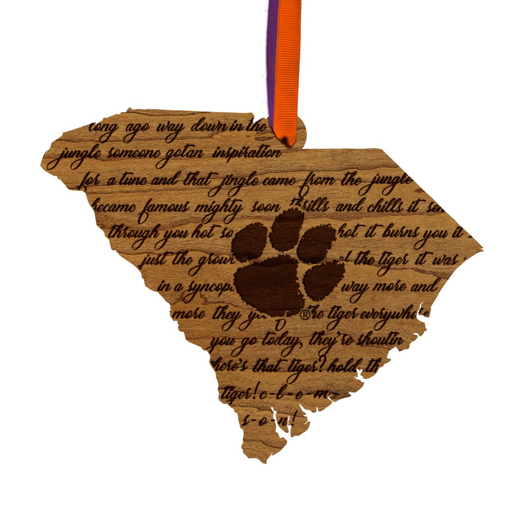 Clemson University Fight Song Ornament – Crafted From Cherry and Maple ...