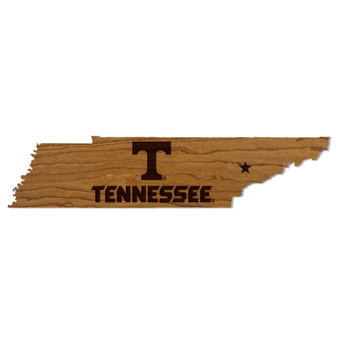 University of Tennessee Power T on State Wall Hanging - Crafted From ...