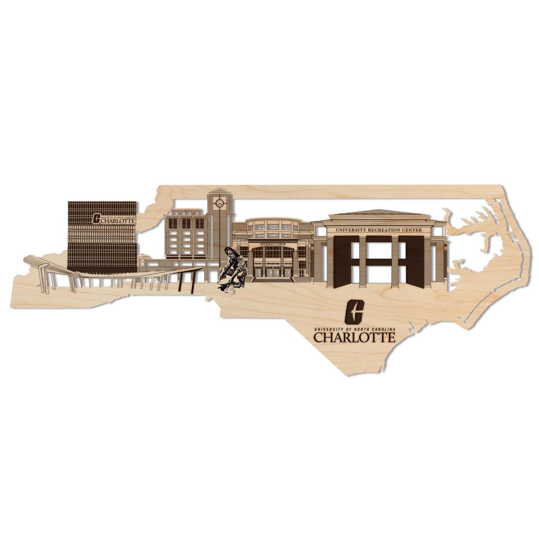 University of North Carolina Charlotte Skyline Wall Hanging – Crafted ...