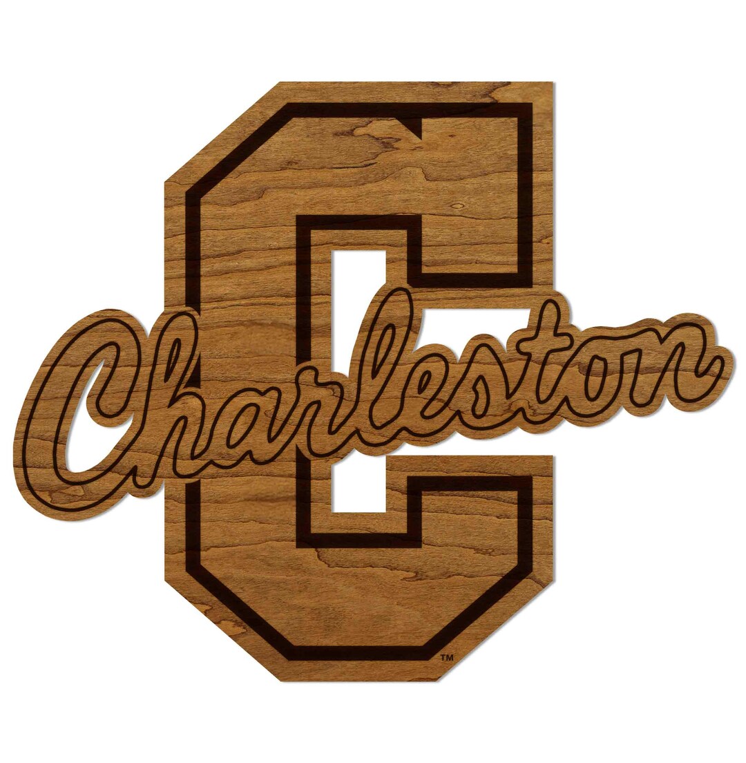 College of Charleston Logo Cutout Wall Hanging - Crafted From Cherry or ...