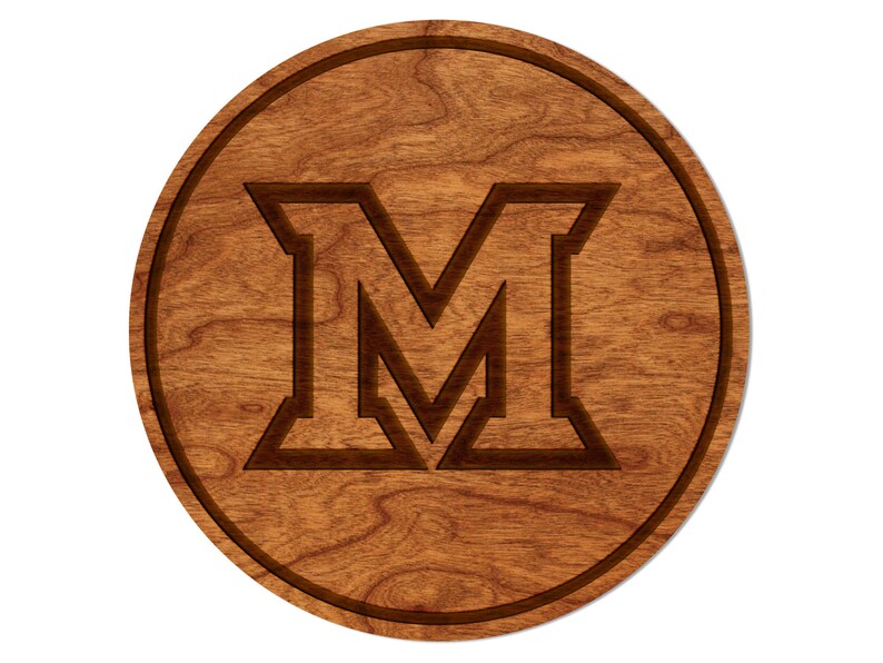 Miami University of Ohio Logo Coaster Crafted From Cherry or - Etsy