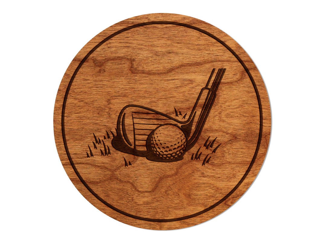 Golf Coaster Click to See Multiple Designs Crafted From Cherry or Maple ...