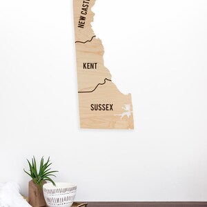 Delaware County Map Wall Hanging - Crafted From Cherry or Maple Wood - Etsy