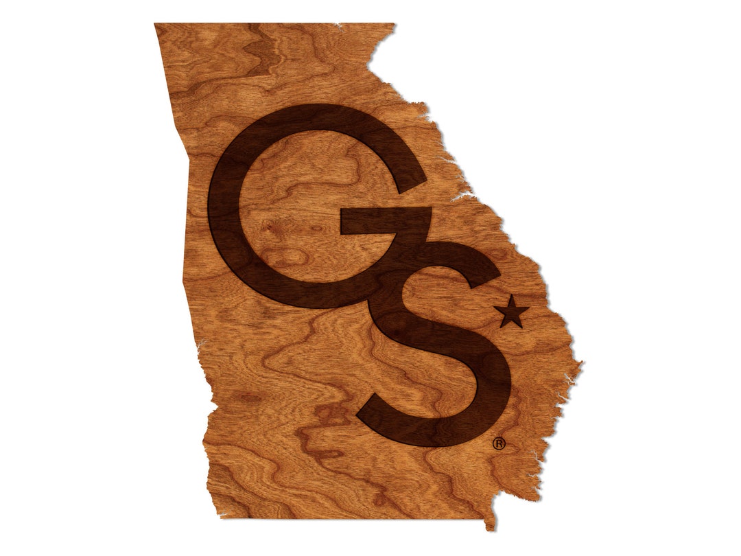 Georgia Southern University GS Wall Hanging State Map GS Logo - Etsy