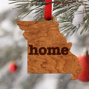 Home State Map Ornament All 50 States Available Crafted From Cherry or ...