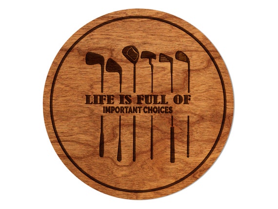 Golf Coaster Click to See Multiple Designs Crafted From - Etsy
