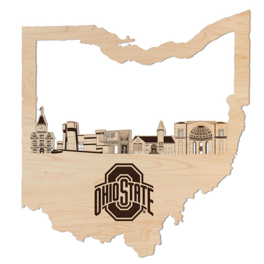 Ohio State University Skyline Wall Hanging - Crafted From Cherry or ...