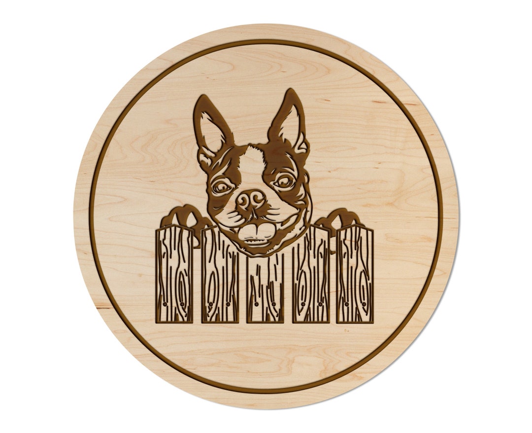 Dog Coaster Multiple Breeds Available Crafted From Cherry or Maple Wood ...
