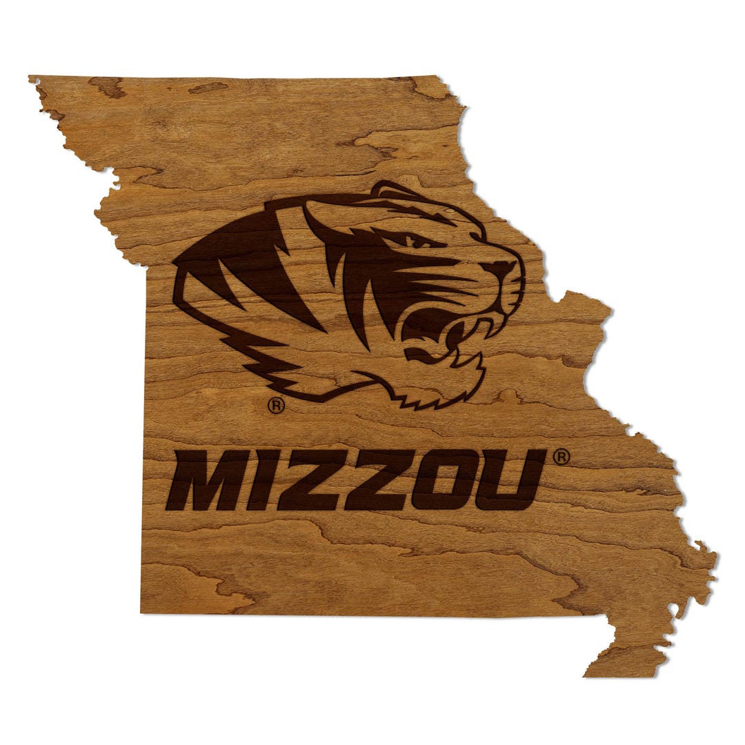University of Missouri Tiger Logo on State Wall Hanging – Crafted From ...