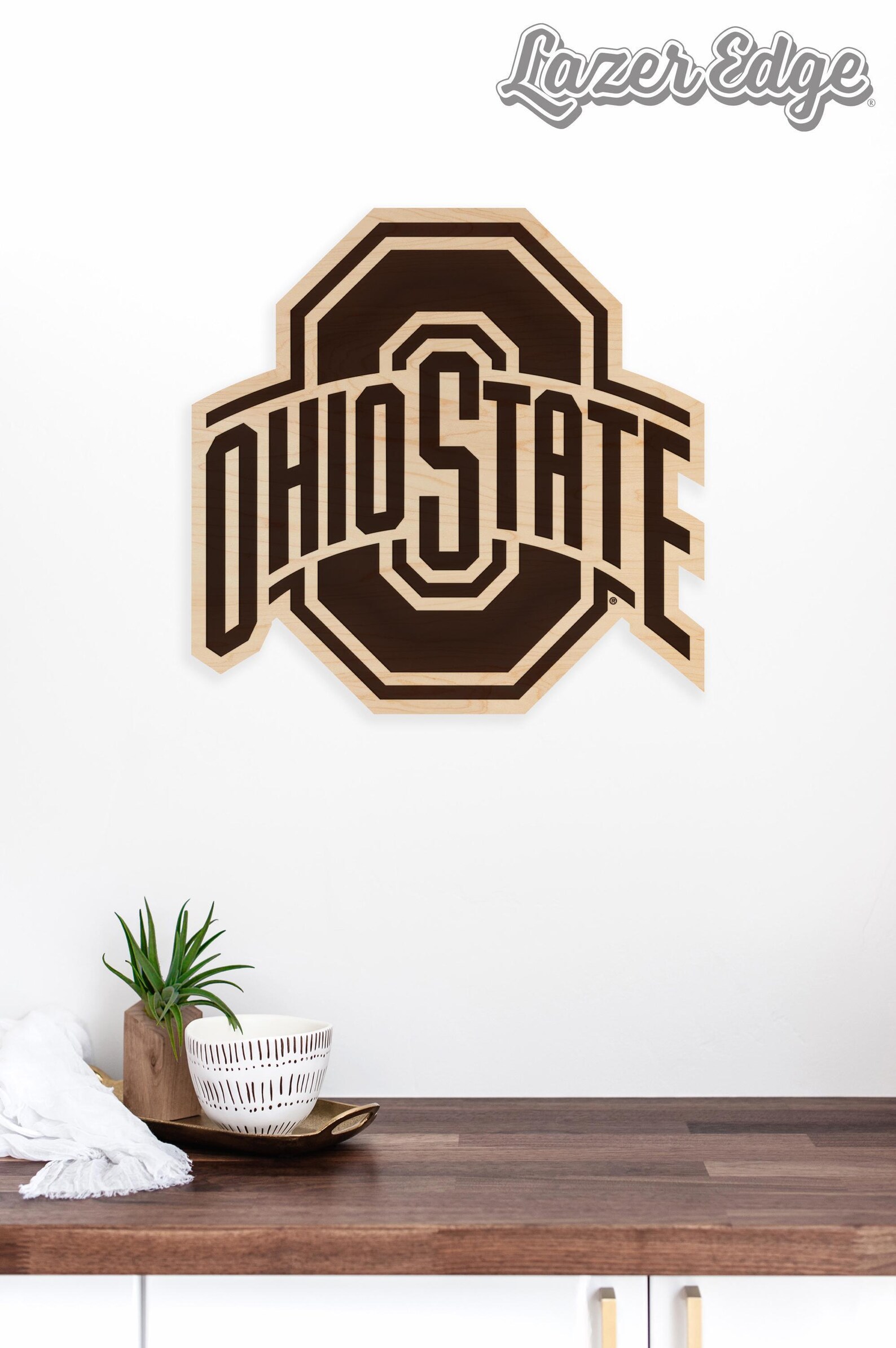 Ohio State University Block O Wall Hanging - Crafted From Cherry or ...