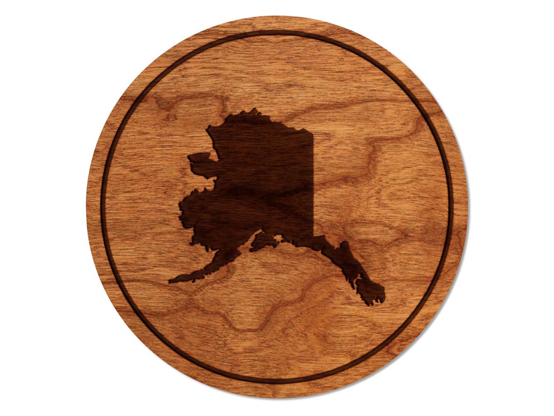 State Map Coaster All 50 States Available Crafted From Cherry or Maple ...