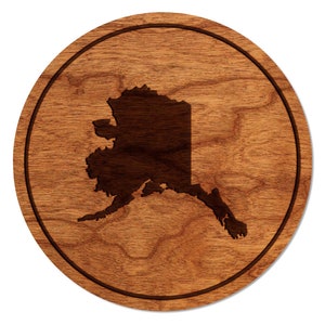 State Map Coaster All 50 States Available Crafted From Cherry or Maple ...