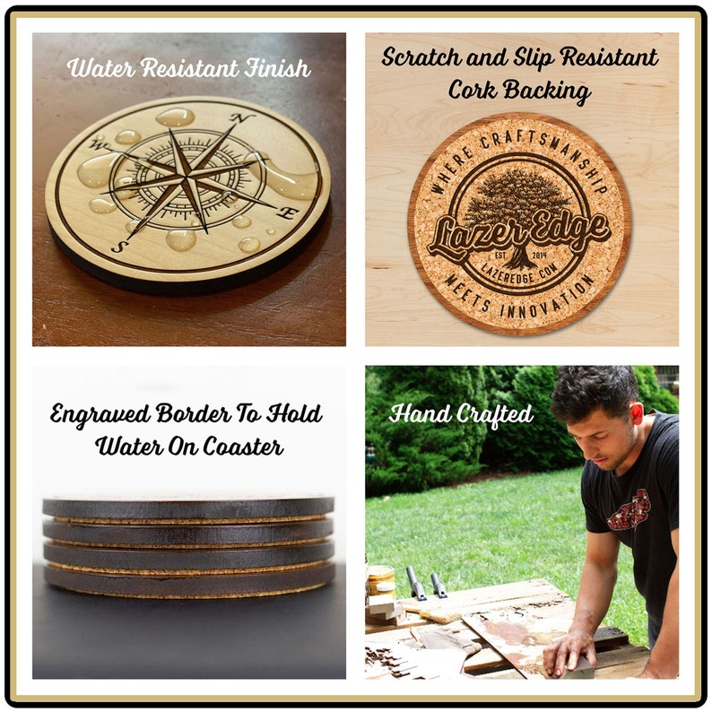 Zodiac Coaster Symbols Crafted From Cherry or Maple Wood - Etsy