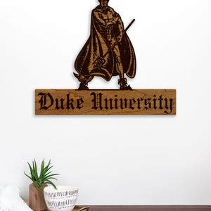 Duke University Gothic Duke Devil Wall Hanging - Crafted From Cherry ...