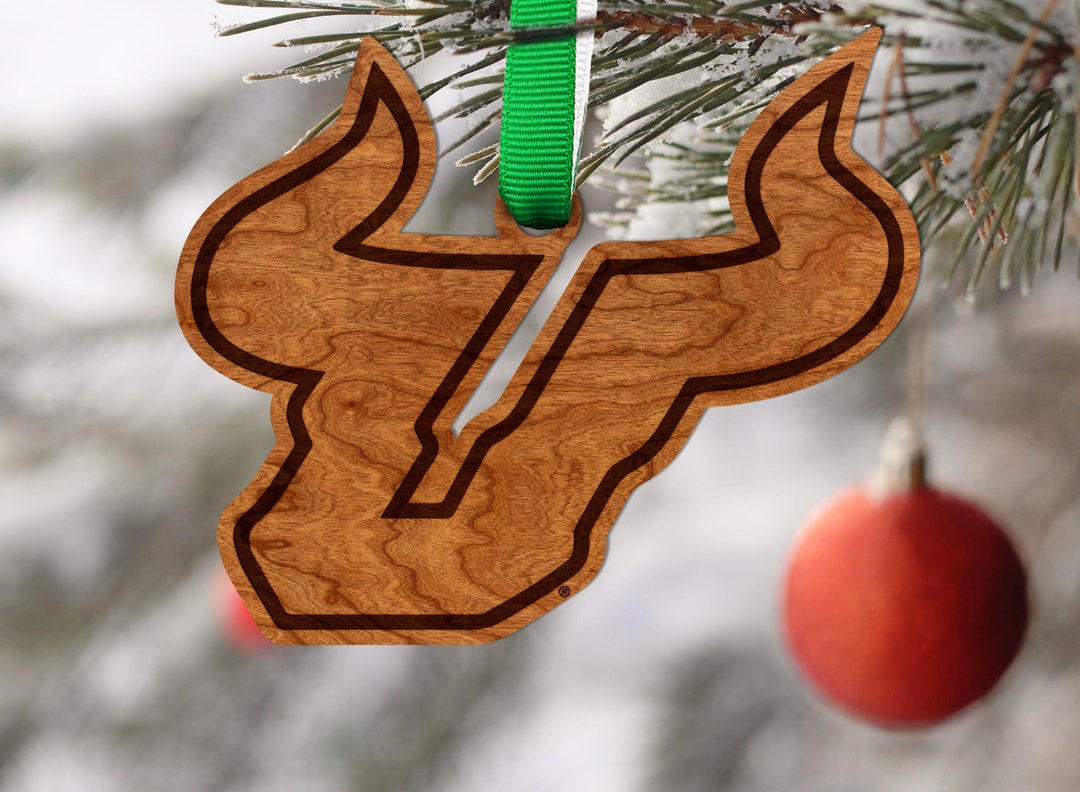 University of South Florida Ornament Crafted From Cherry and Maple Wood ...