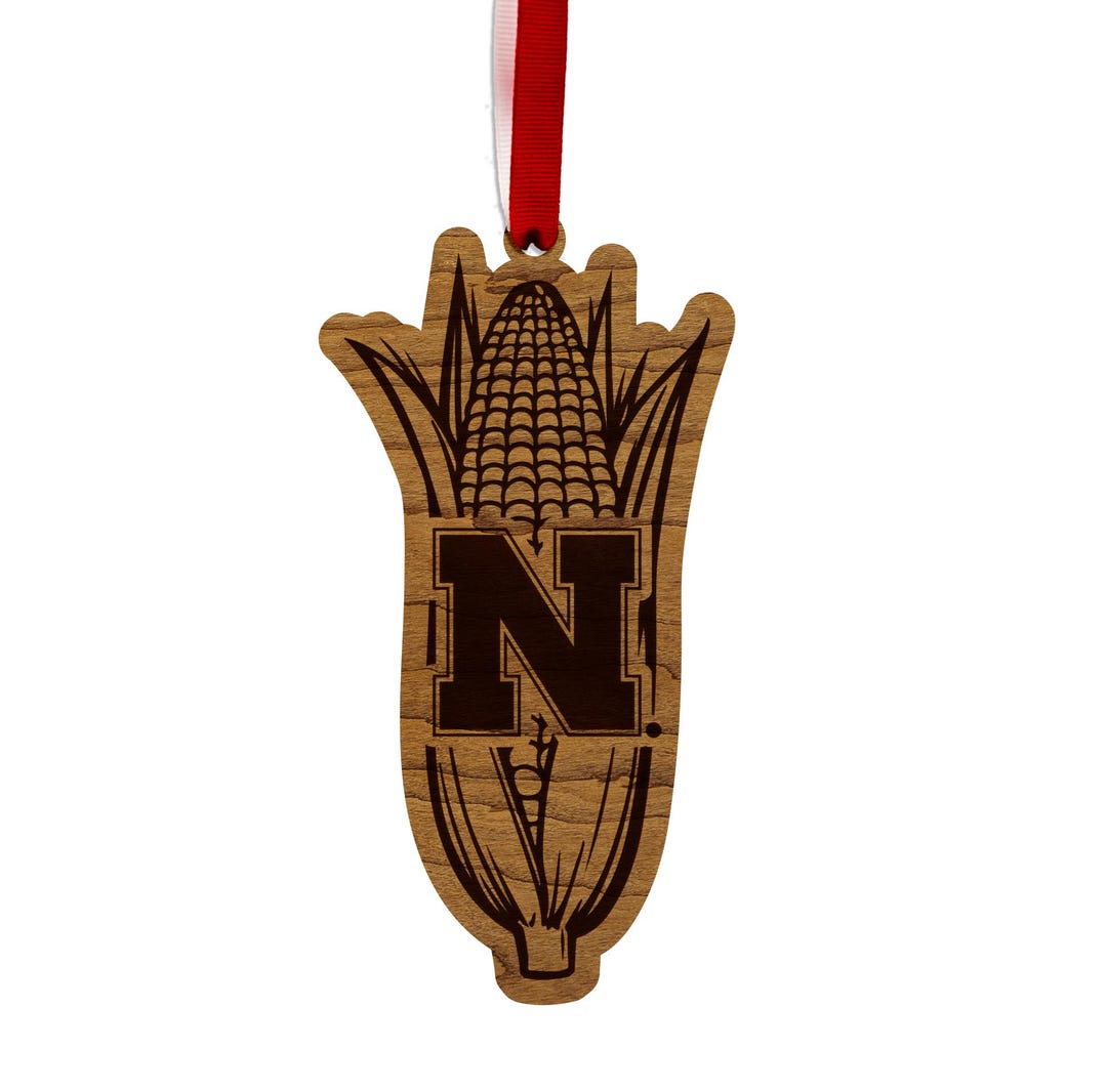 University of Nebraska Corn Ornament - Crafted From Cherry or Maple ...
