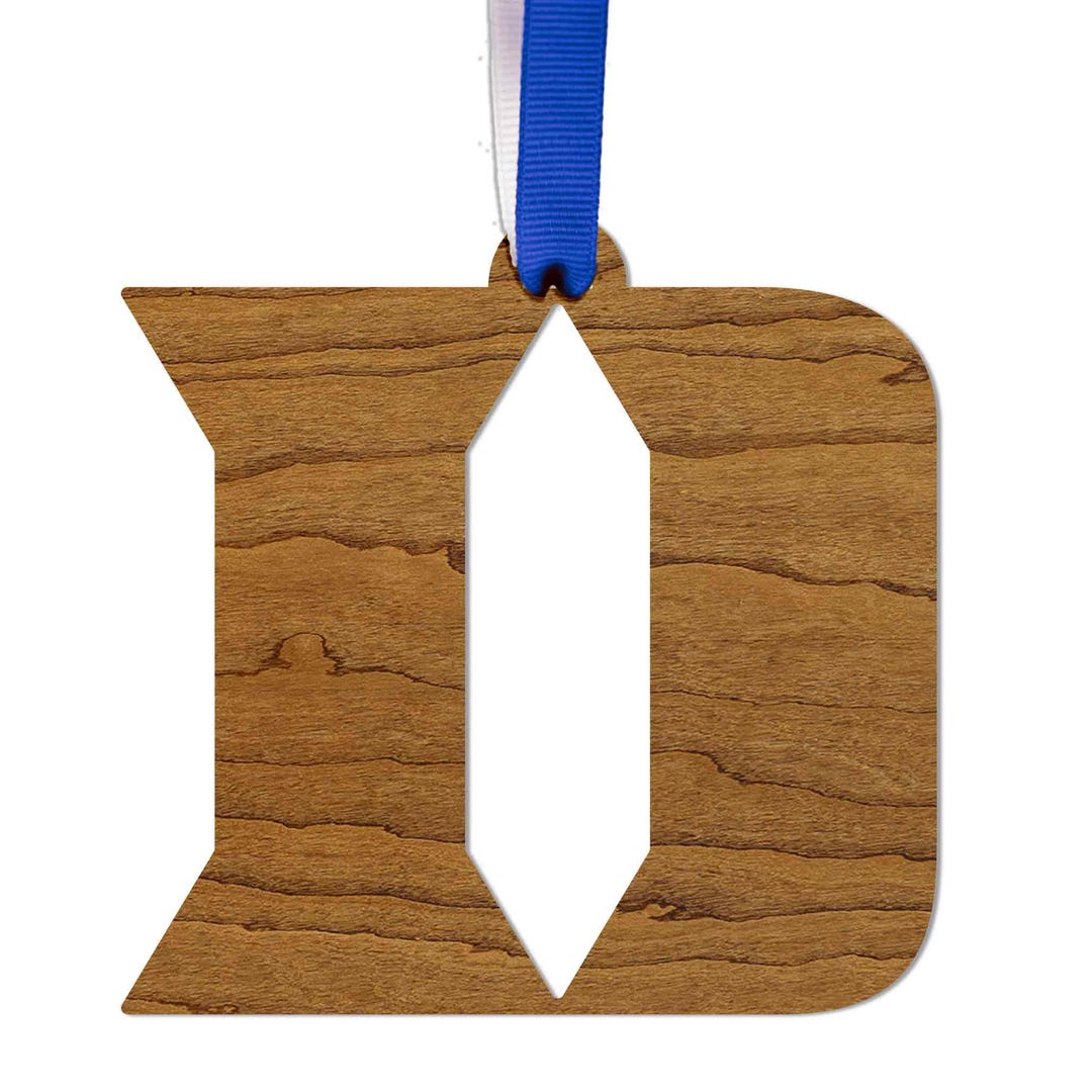 Duke Blue Devils Iron D Ornament – Crafted From Cherry and Maple Wood ...
