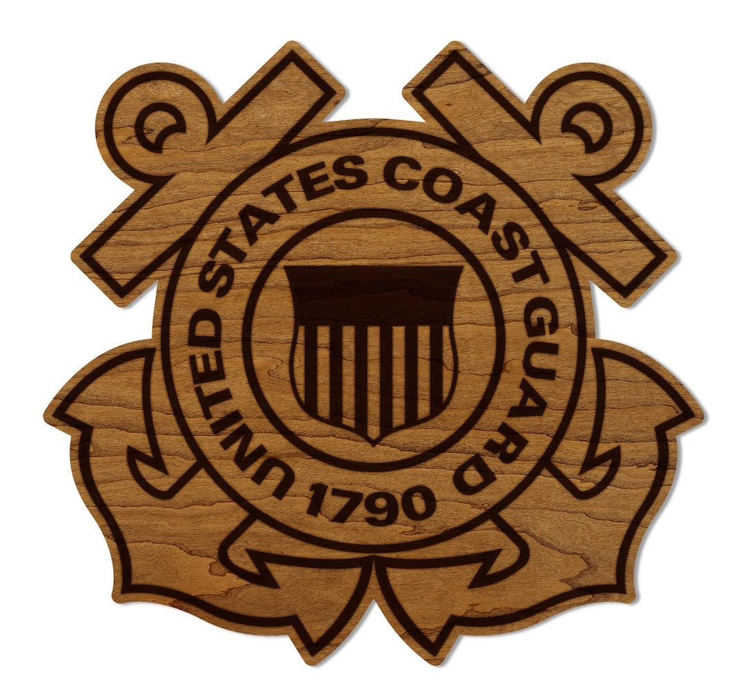 United States Coast Guard Emblem Wall Hanging – Crafted From Cherry or ...