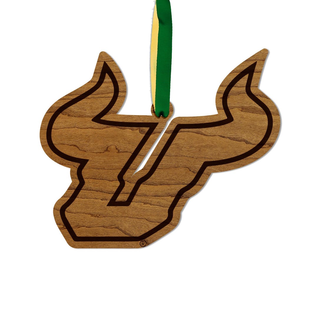University of South Florida Bulls Ornament – Crafted From Cherry and ...