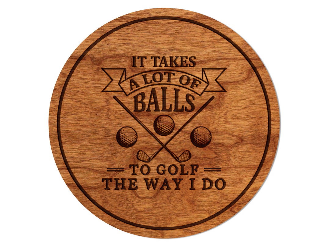 Golf Coaster Click to See Multiple Designs Crafted From Cherry or Maple ...