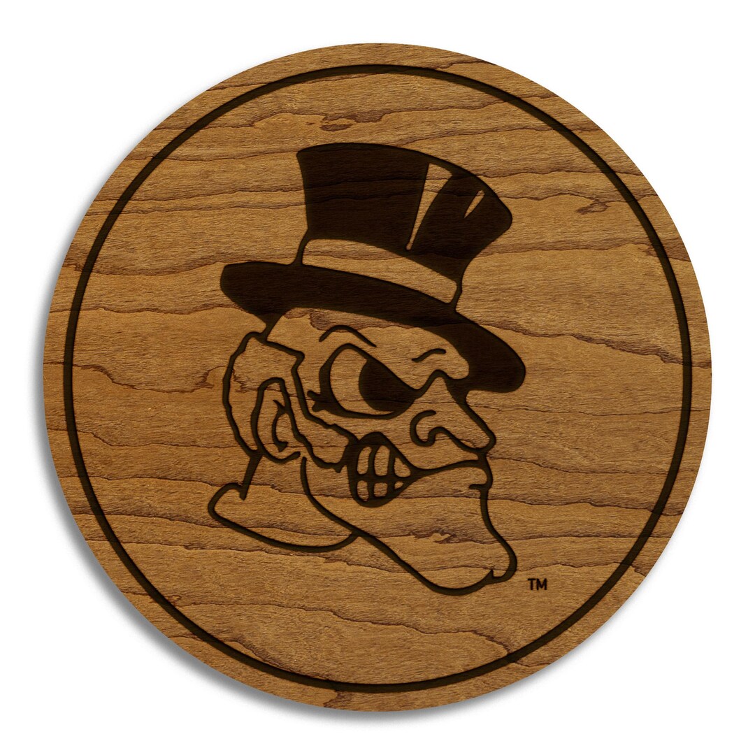 Wake Forest University Demon Deacon Coasters – Crafted From Cherry Wood ...