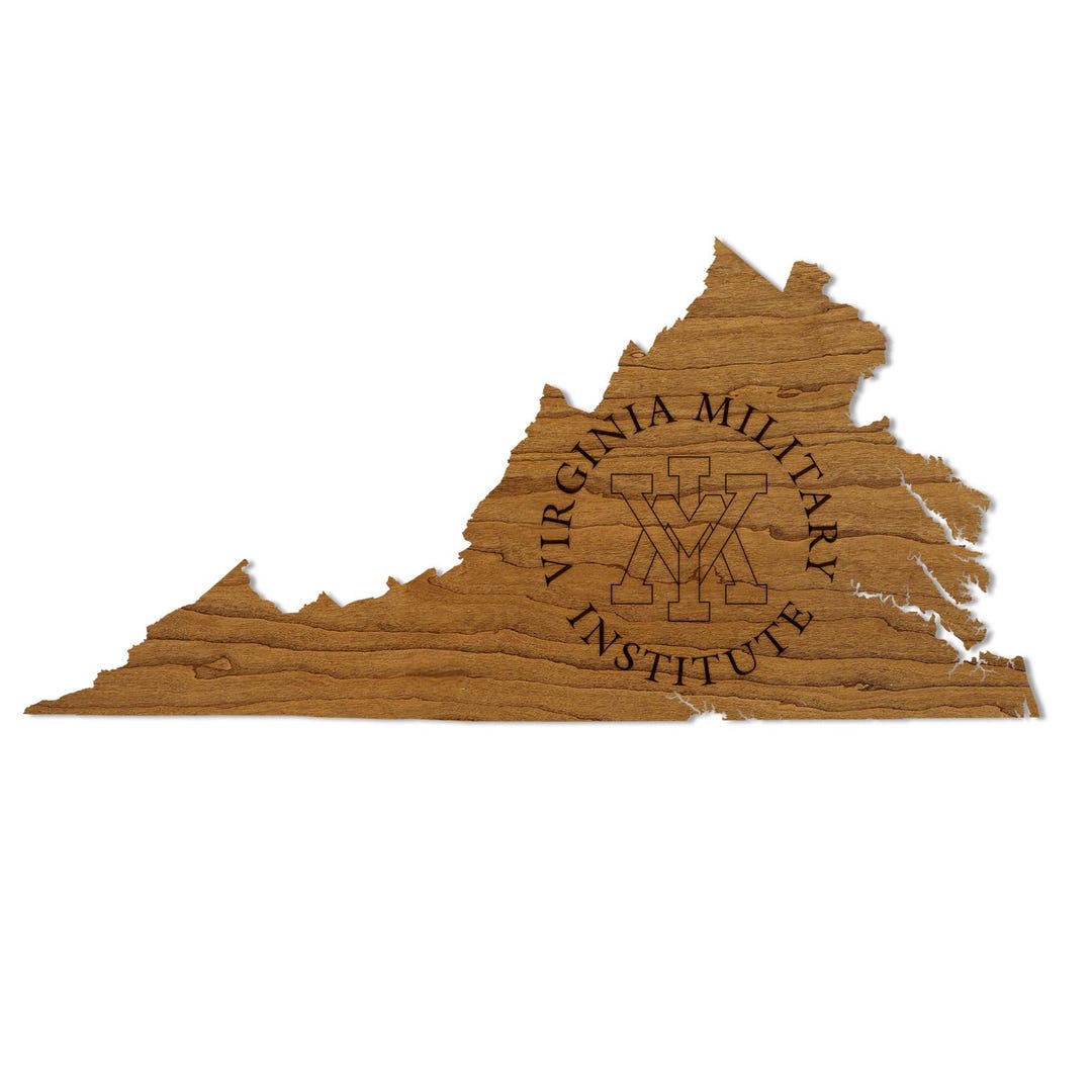 Virginia Military Institute Logo on State Wall Hanging - Crafted From ...