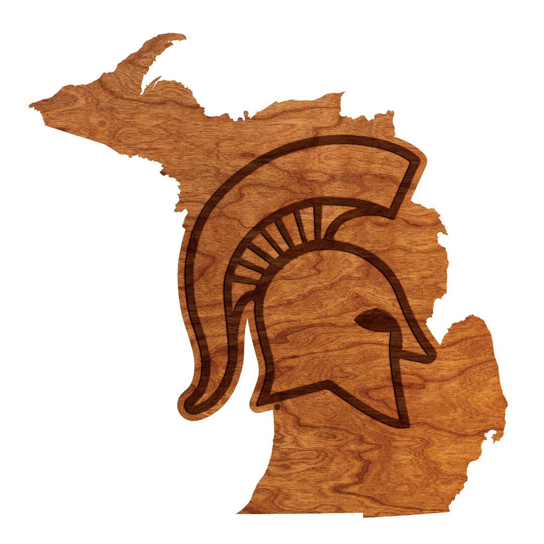 Michigan State University MSU Wall Hanging Crafted From Cherry or Maple ...