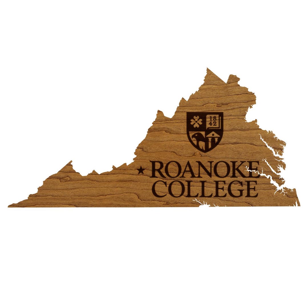 Roanoke College Academic Logo on State Wall Hanging - Crafted From ...