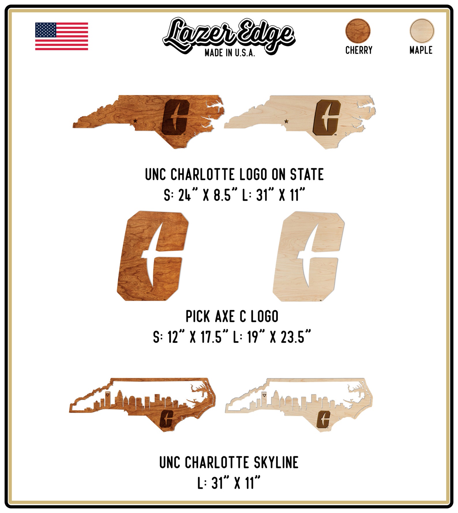 University of North Carolina Charlotte UNCC Wall Hanging - Etsy