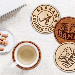 Alabama Crimson Tide Coaster Crafted From Cherry or Maple Wood Alabama ...