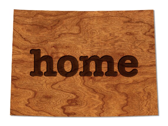 Home State Map All 50 States Available Crafted from Cherry | Etsy