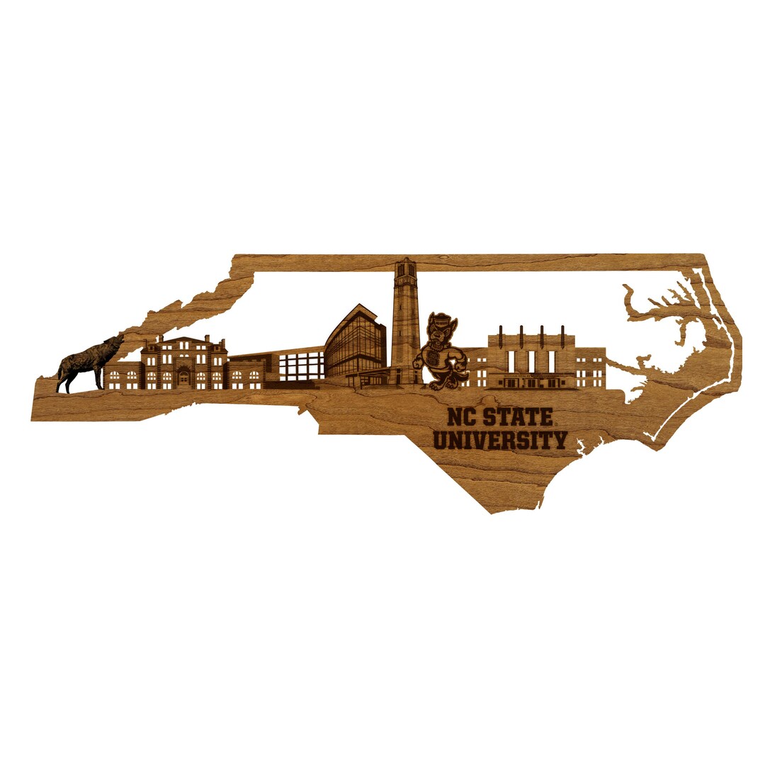North Carolina State University Skyline Wall Hanging - Crafted From ...