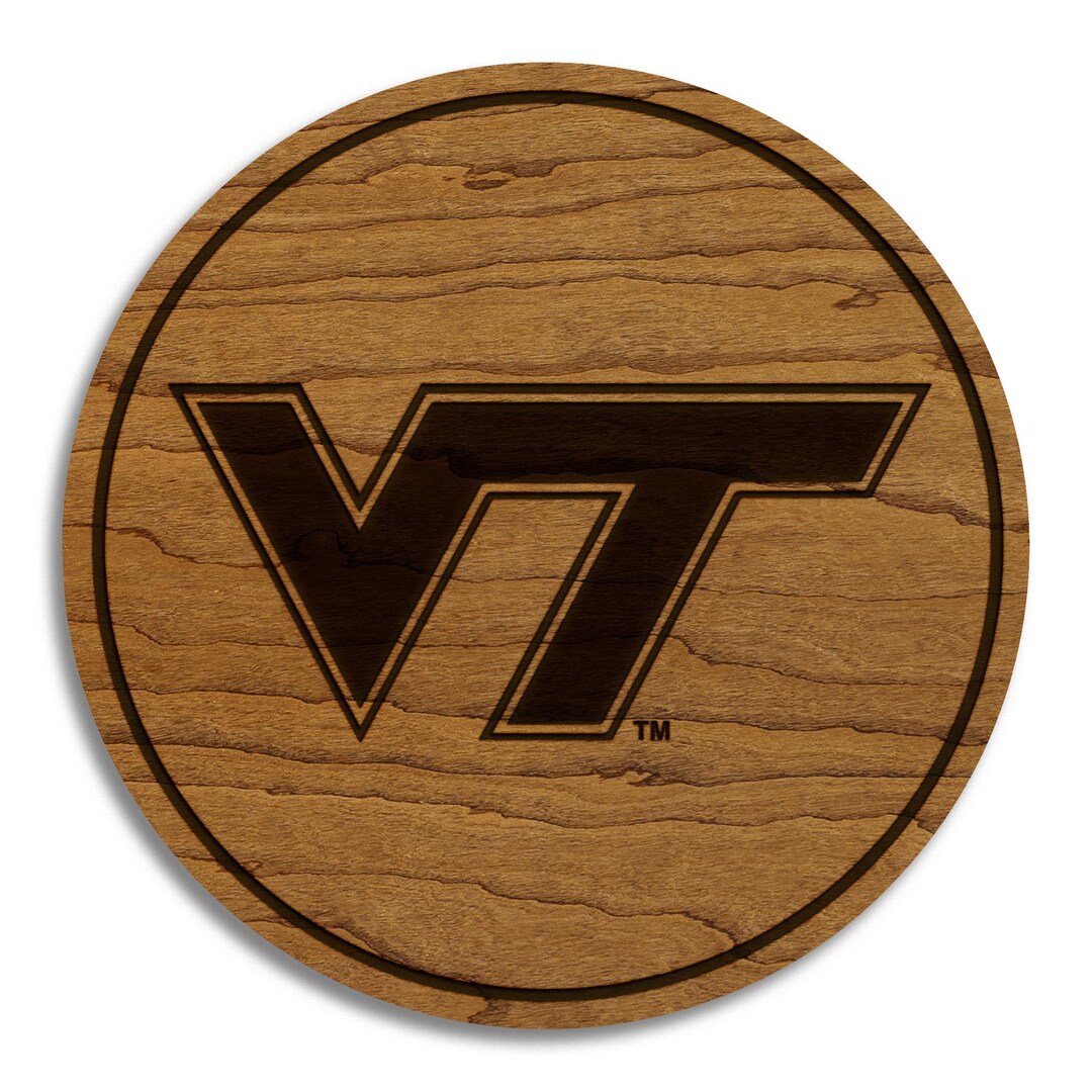 Virginia Tech University VT Coaster – Crafted From Cherry or Maple Wood ...