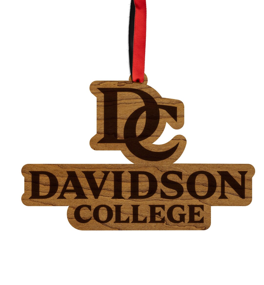 Davidson College Wordmark Ornament – Crafted From Cherry and Maple Wood ...