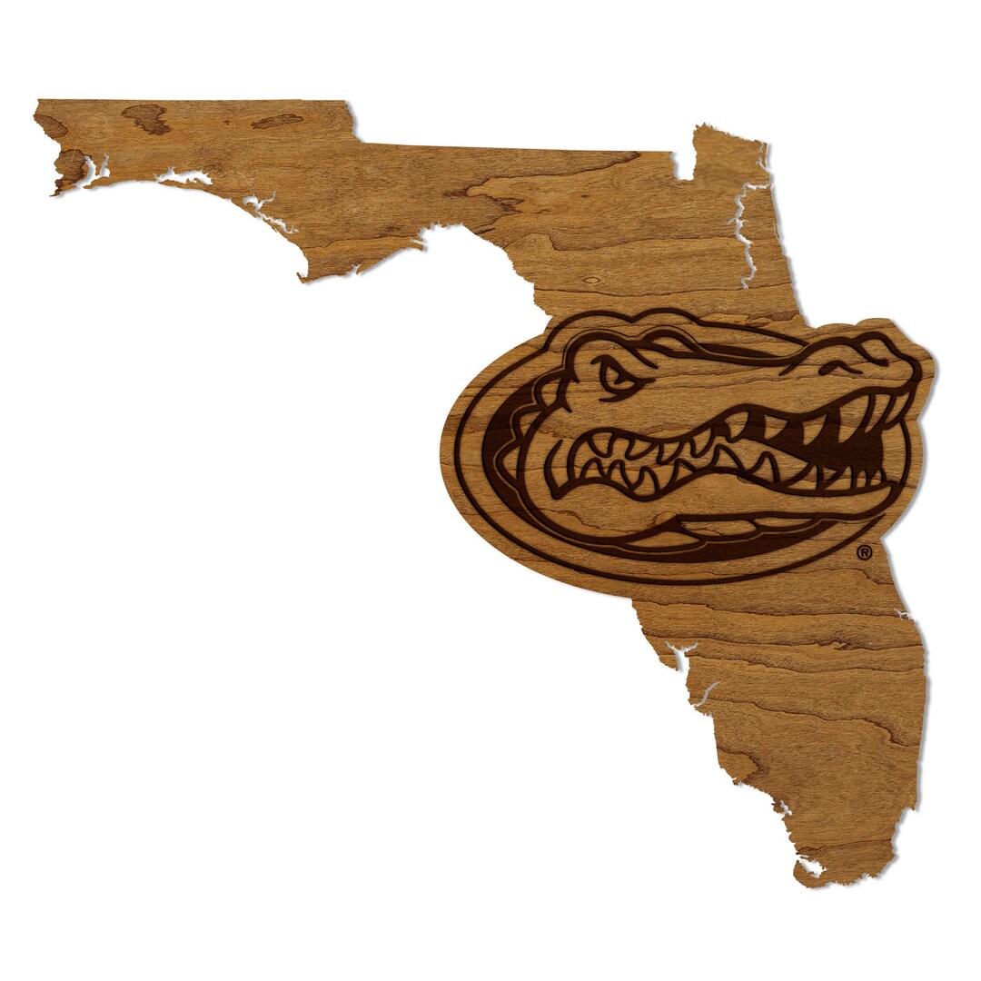 University of Florida Gators on State Wall Hanging - Crafted From ...