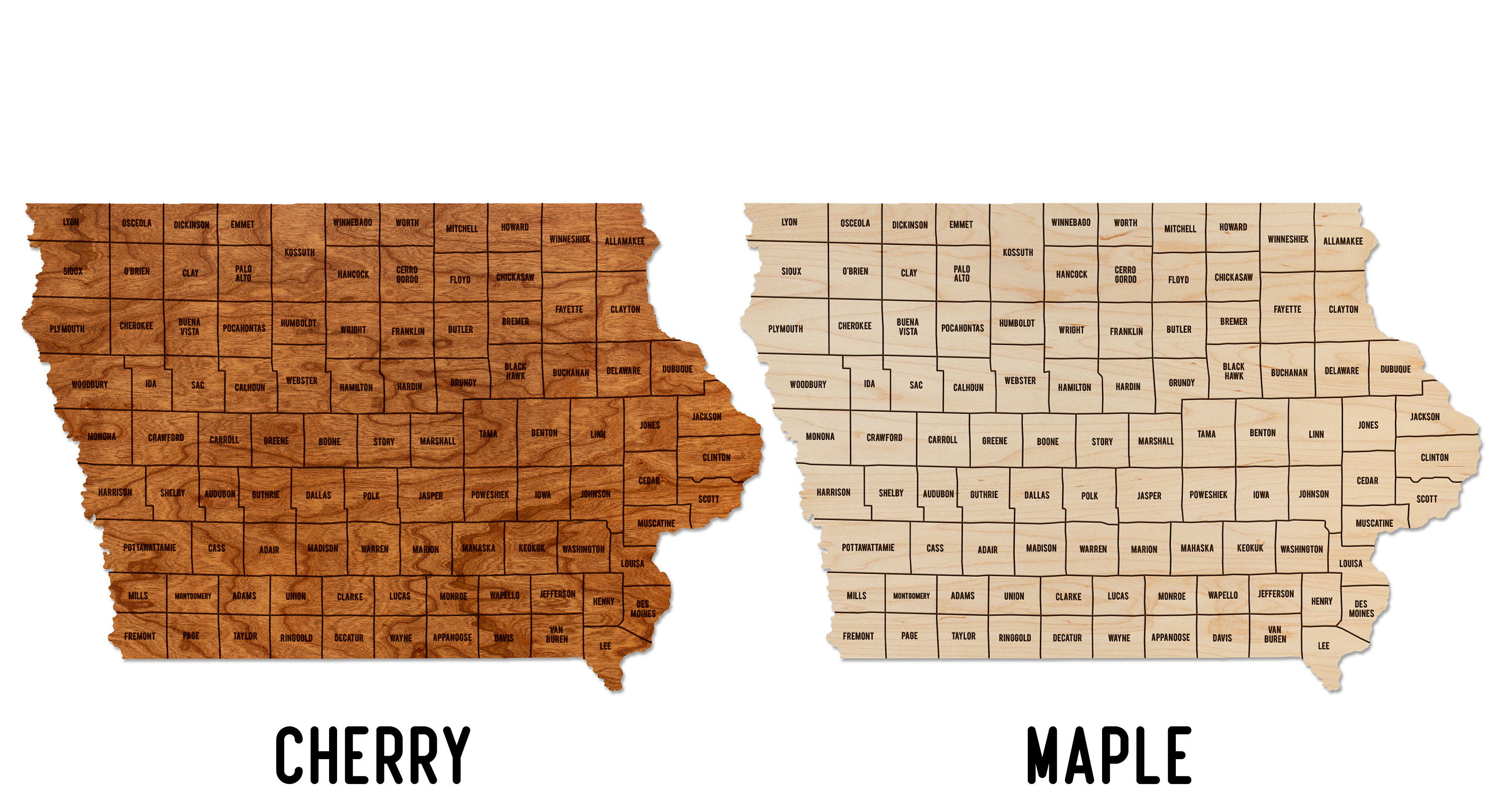 County State Map All 50 States Available Crafted from | Etsy