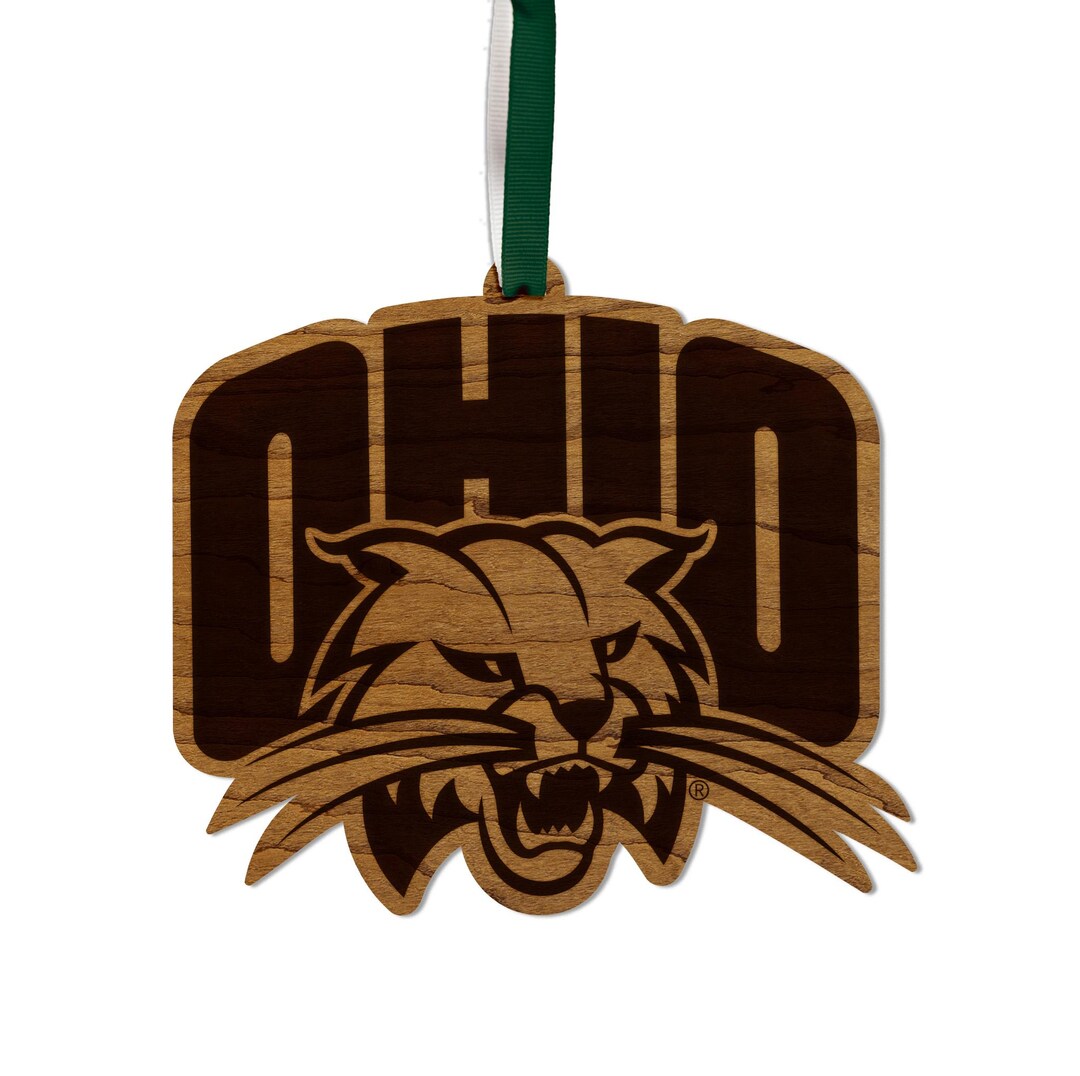 Ohio University Bobcats Ornament – Crafted From Cherry and Maple Wood ...