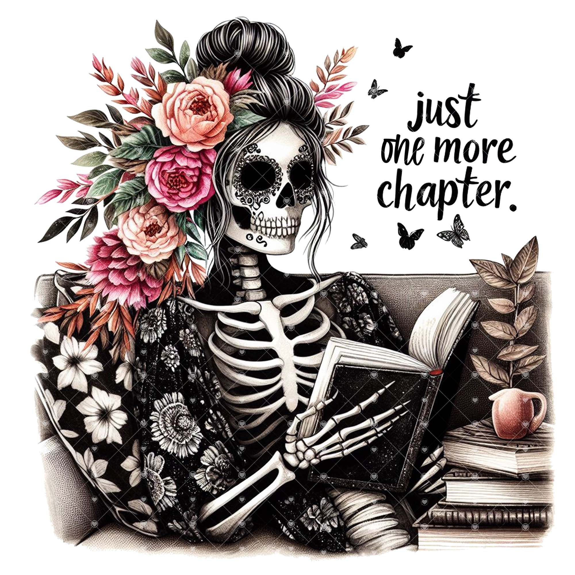 Bookish PNG File - Just One More Chapter - Book Quotes Digital Download ...