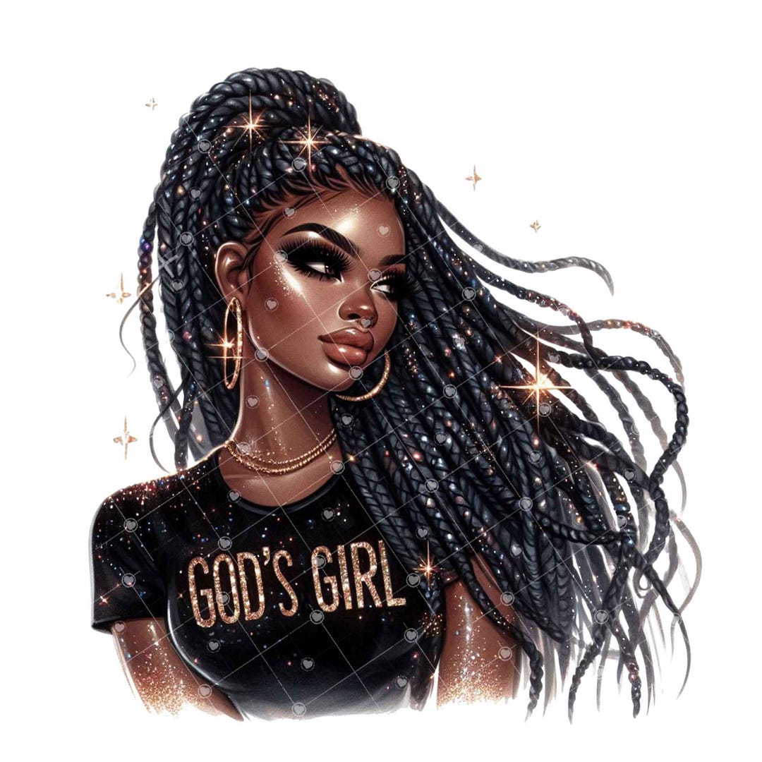 Black Girl Faith Clipart, Black Woman Faith Sublimation File, Black ...