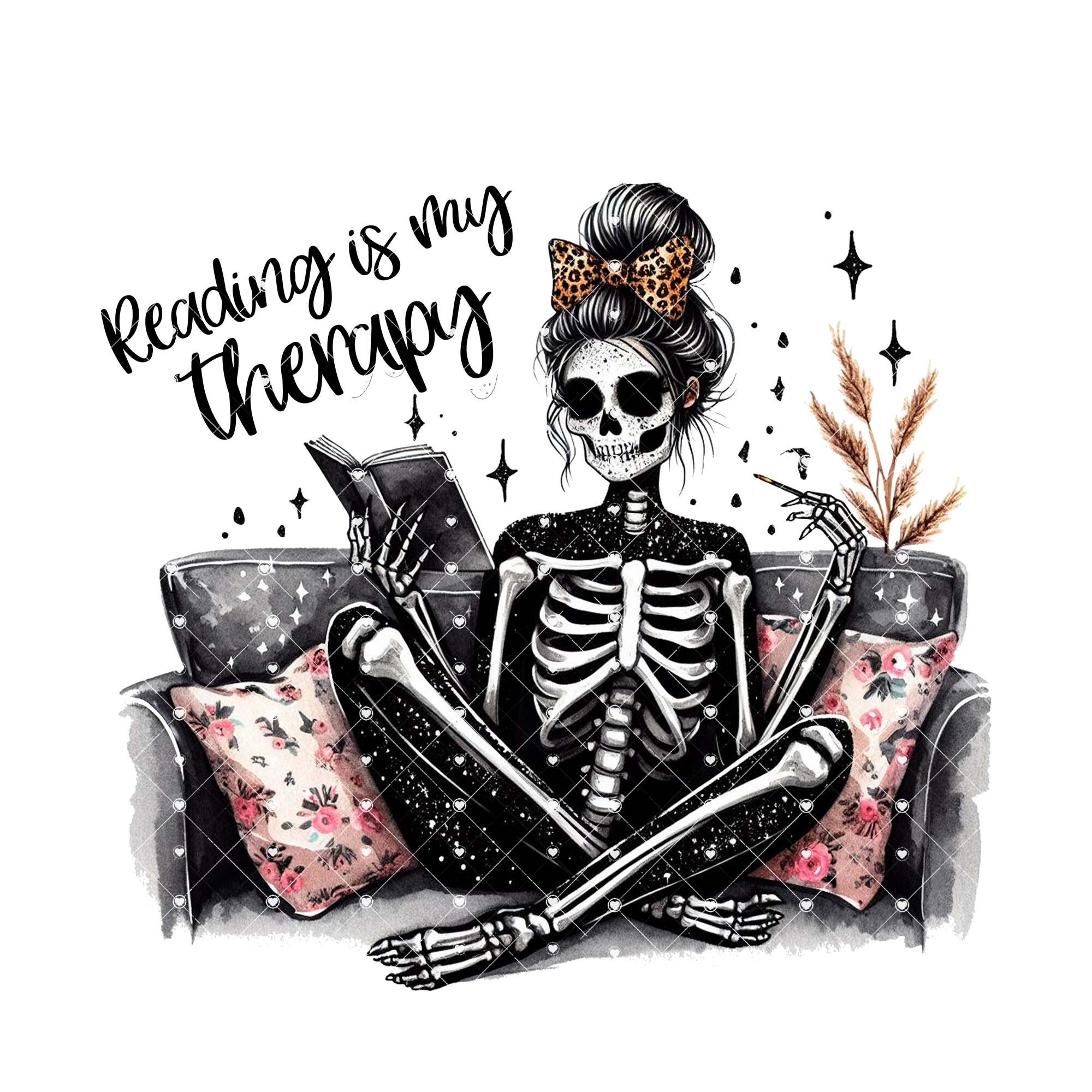 Bookish PNG File - Reading is My Therapy - Book Quotes Digital Download ...