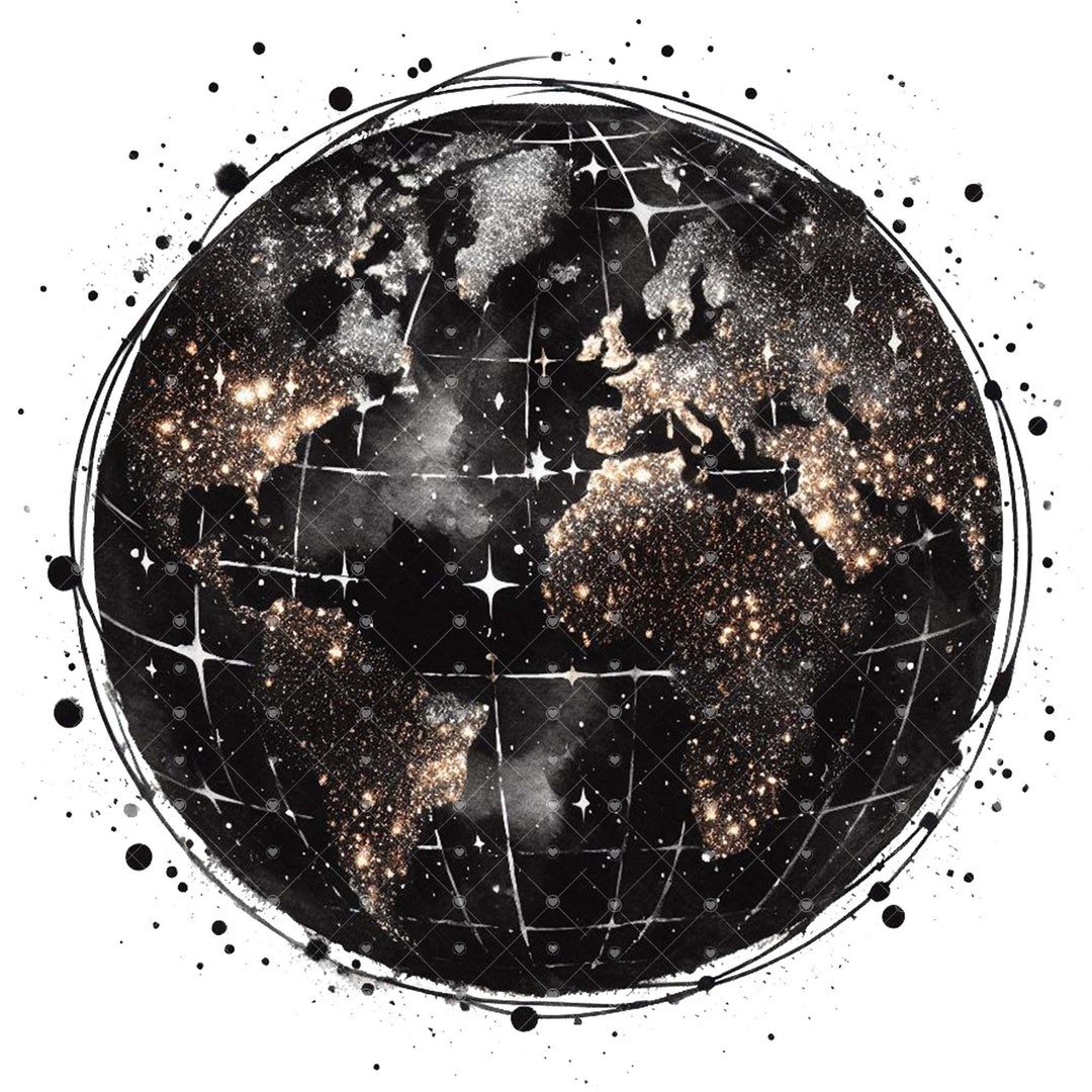 World Globe Sublimation File - Mug & Tumbler Designs - World Map PNG ...